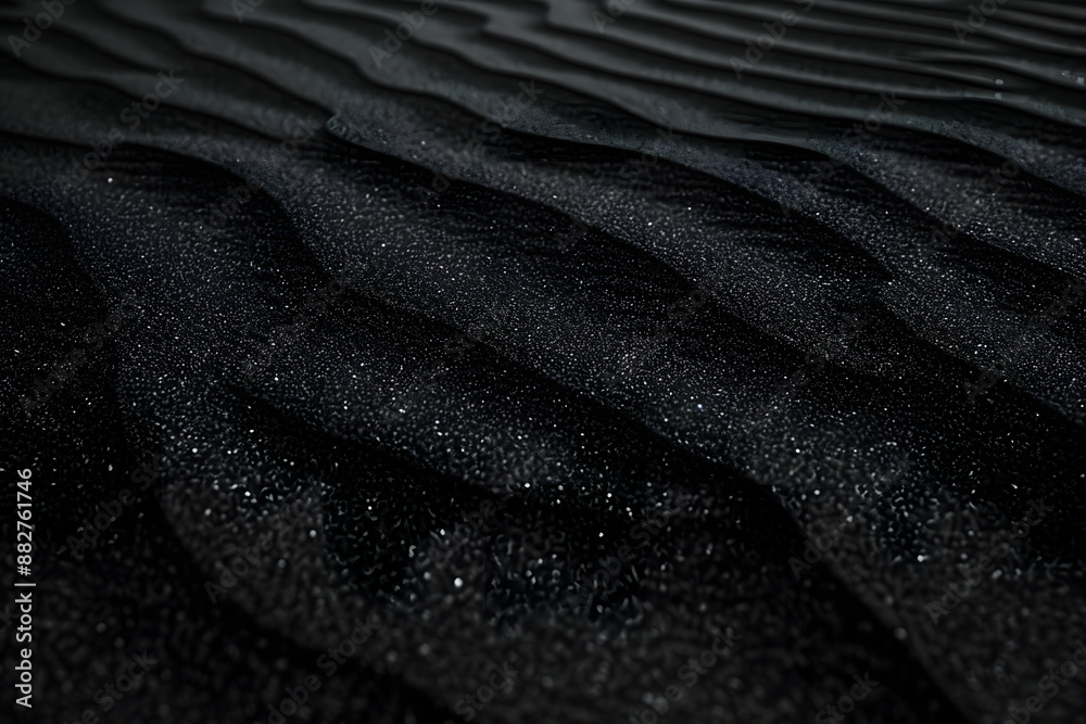 Black Sand dune. Black Sand beach macro photography. Background ...
