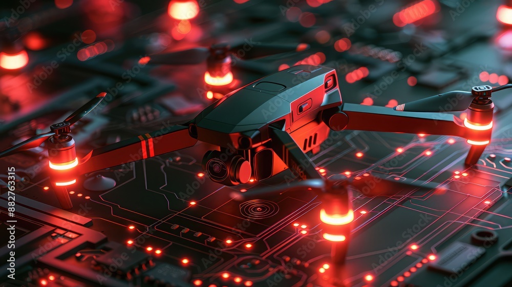 Circuit Board futuristic technology background. Digital Modern ...