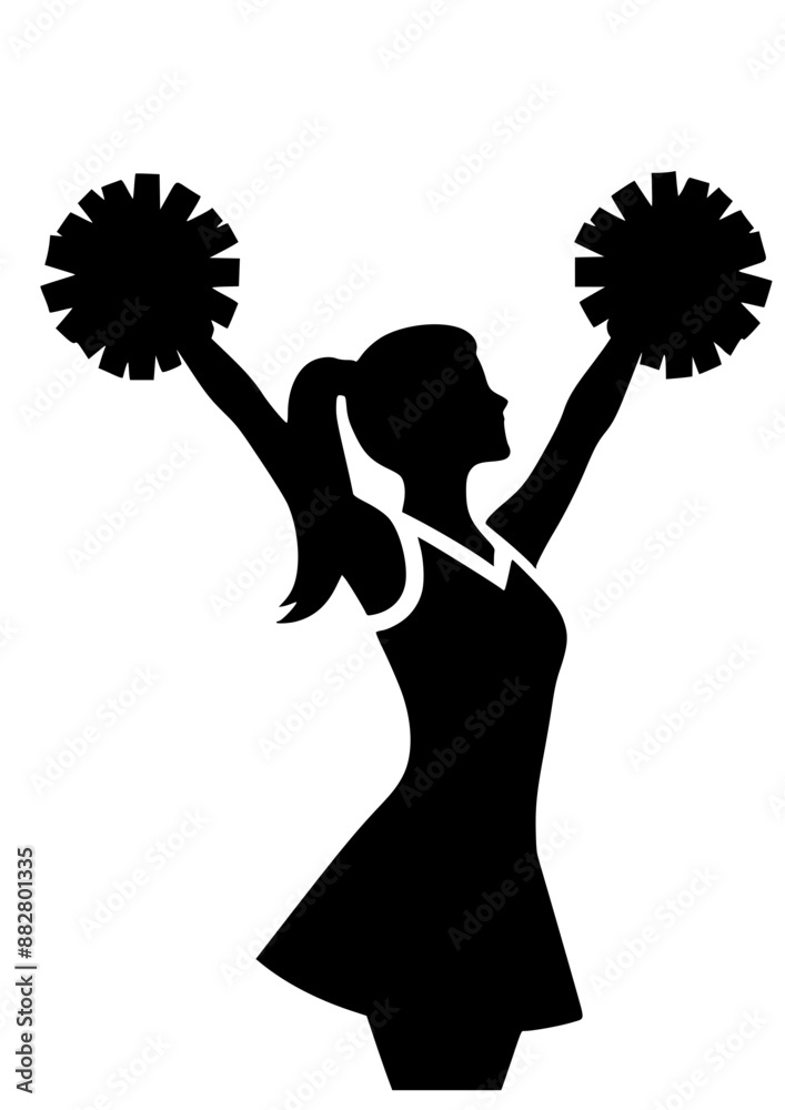 Cheerleader Girl Svg, Cheer Mom Svg, Pom Pom SVG, Team Spirit Svg ...