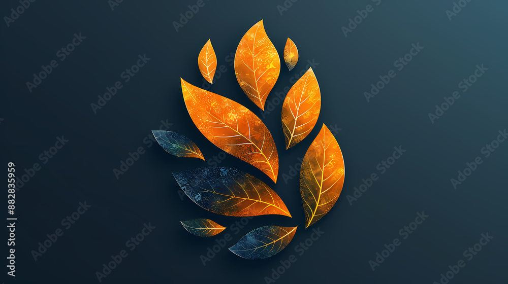 An abstract combination mark logo incorporating organic textures and ...