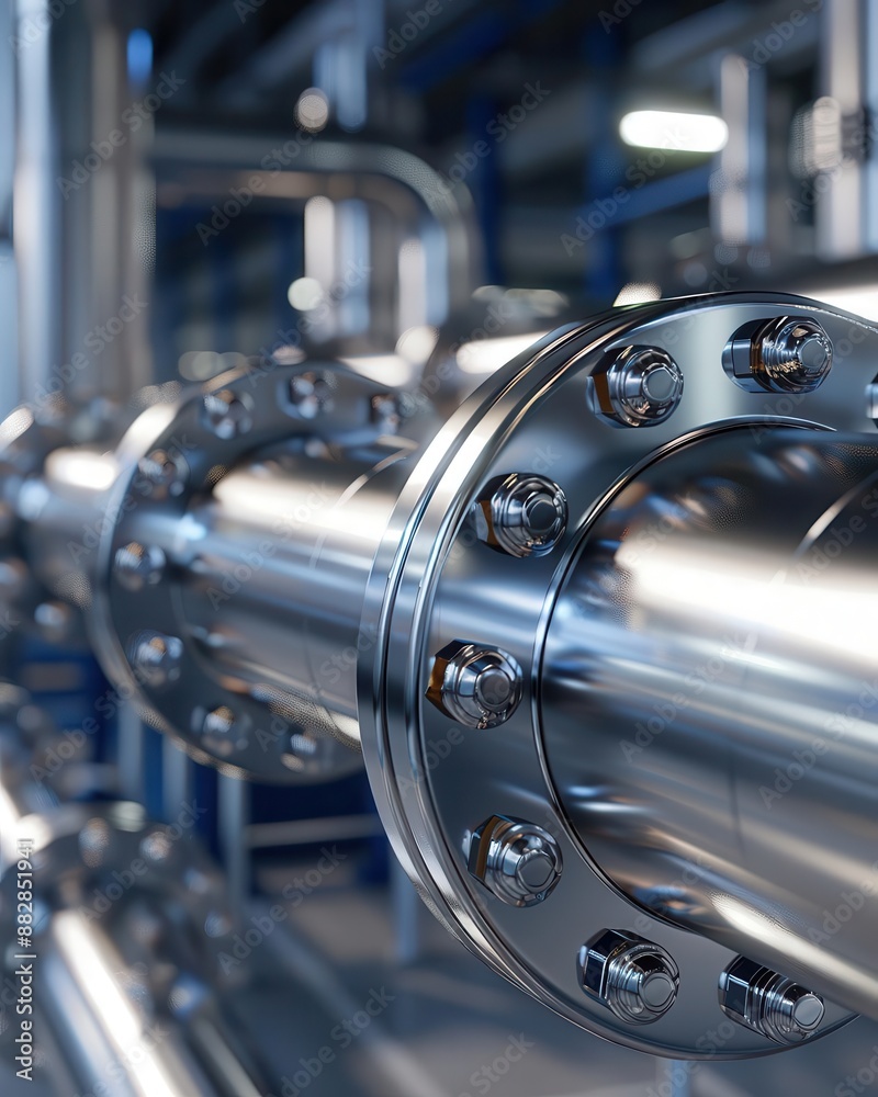 Industrial Valves and Pipelines in a Factory Setting, 4K ...