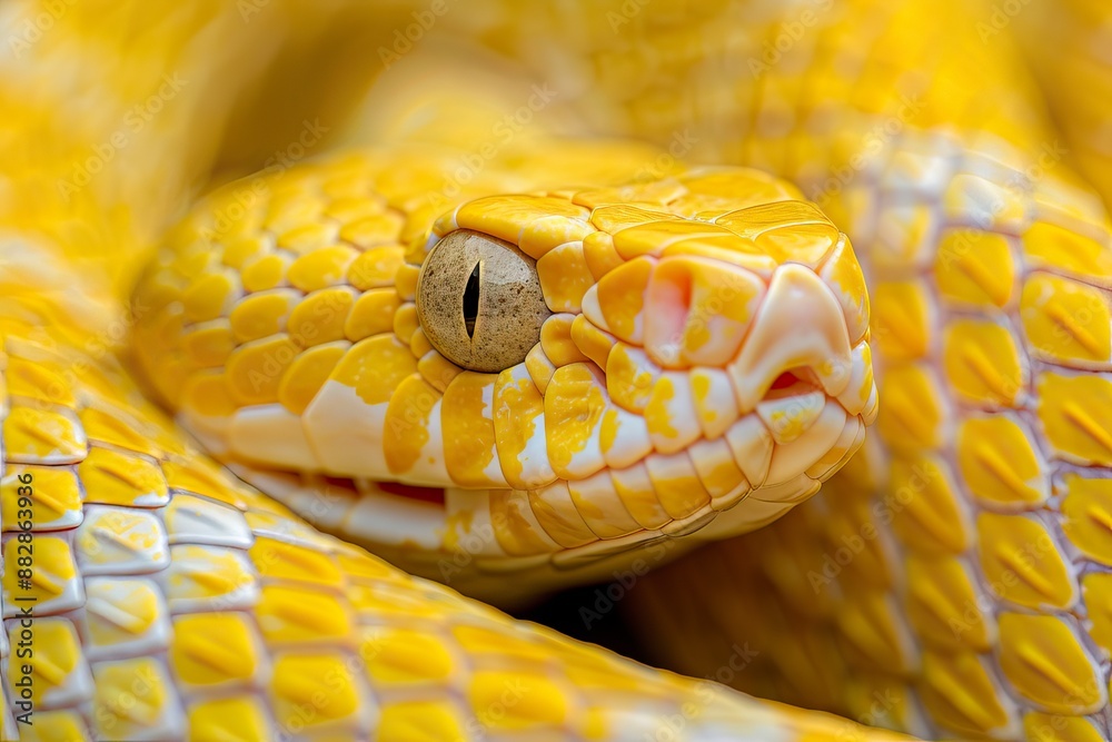Beauty of yellow snake Many species of snakes can have yellow and white ...