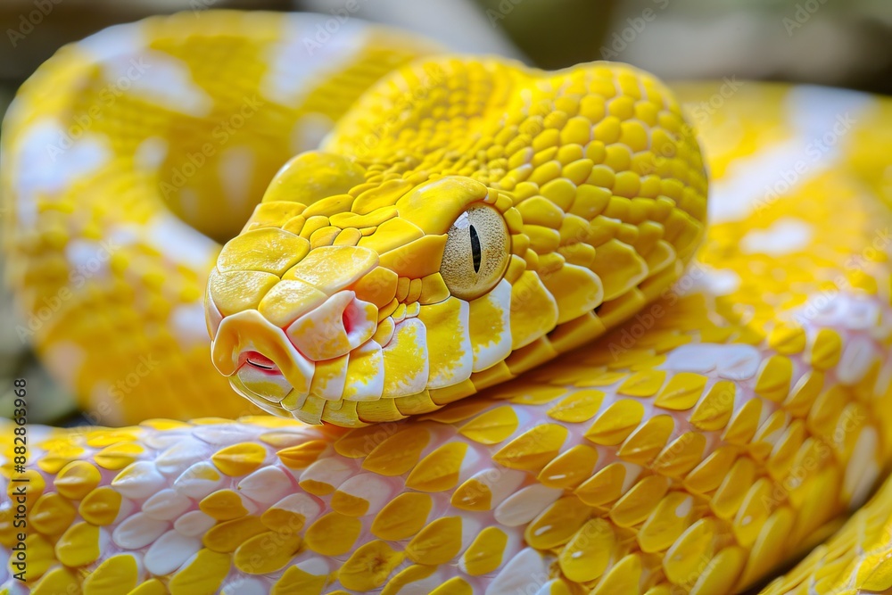 eauty of yellow snake Many species of snakes can have yellow and white ...