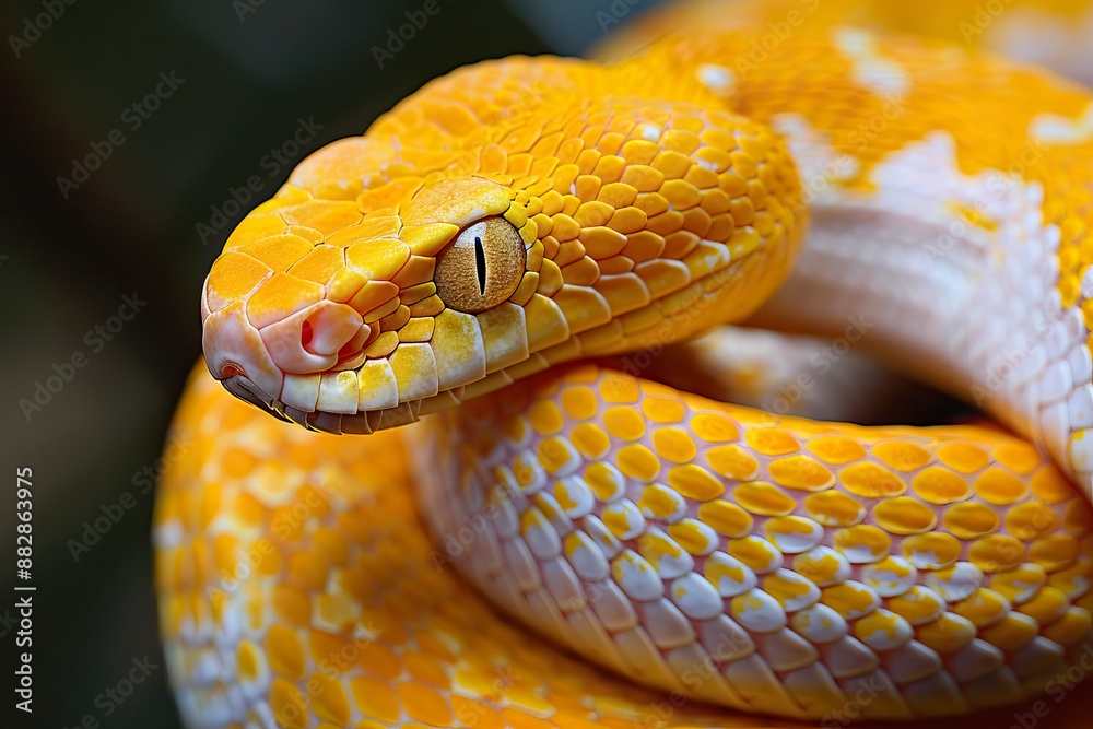 eauty of yellow snake Many species of snakes can have yellow and white ...