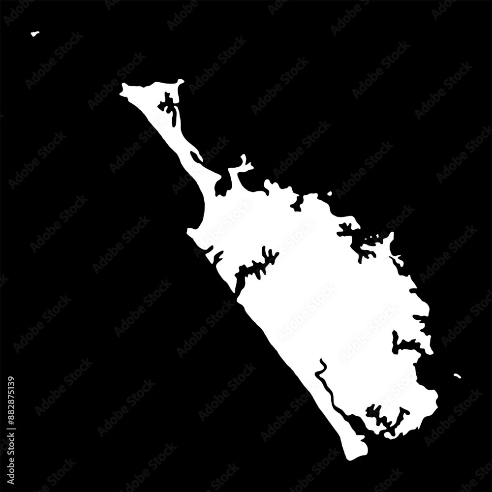 Northland Region map, administrative division of New Zealand. Vector ...