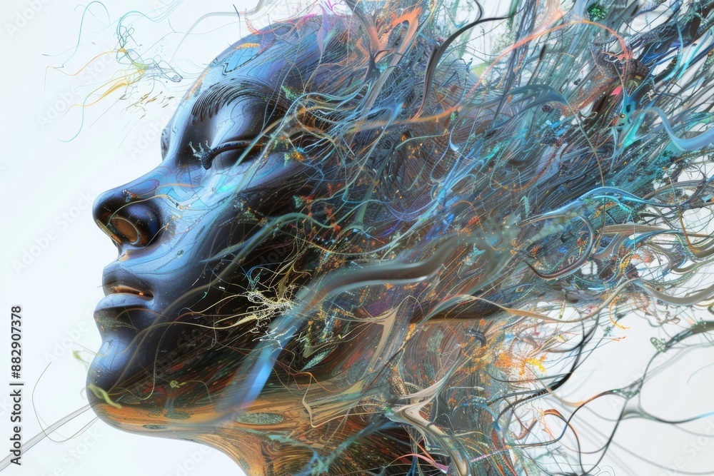 A dynamic digital visualization illustrates human cognitive processes ...