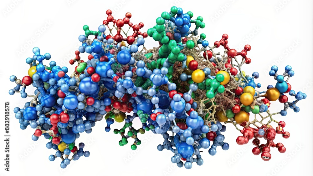 Biochemistry diagram illustrating protein structure levels, from amino ...