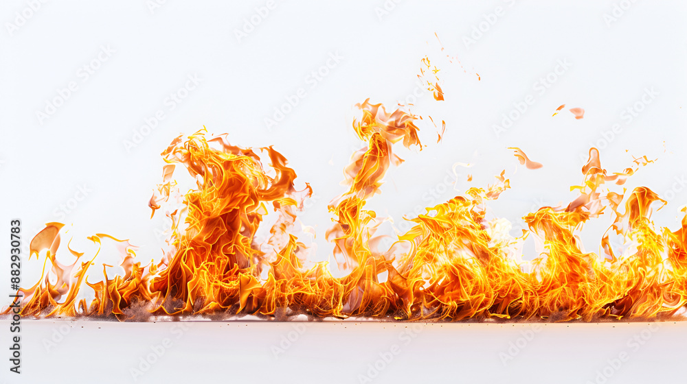 Red smoke on a white background ,Fire pattern on white background ...