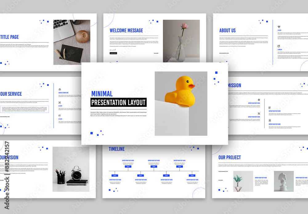 Minimal Presentation Layout Stock Template | Adobe Stock
