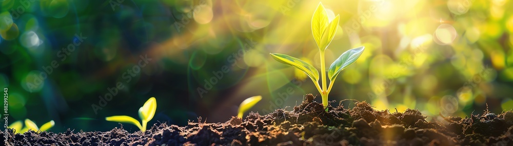 A new life is beginning. The seed has sprouted, and the seedling is ...