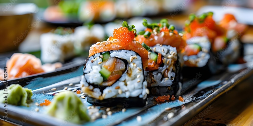 Sushi presentation tips, Japanese sushi plating ideas, Elegant sushi ...