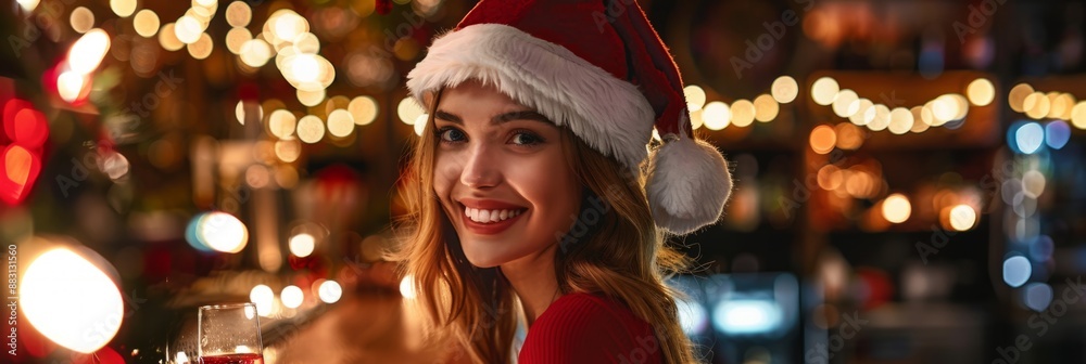 The lively bar scene features a vibrant Christmas celebration where a ...