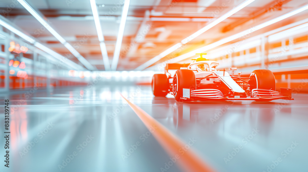 Closeup of an F1 cars advanced aerodynamics, showcasing the intricate ...