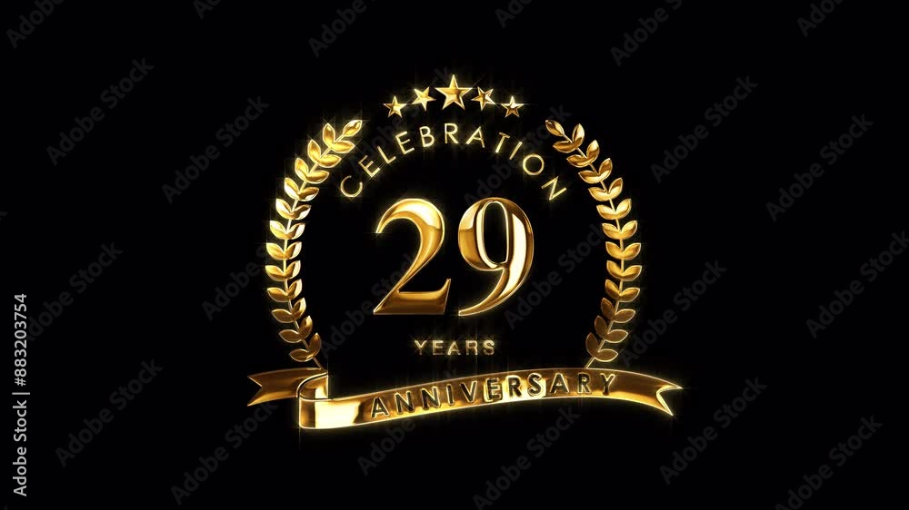 Luxurious 29th Anniversary Celebration. Golden 29 Years Anniversary ...