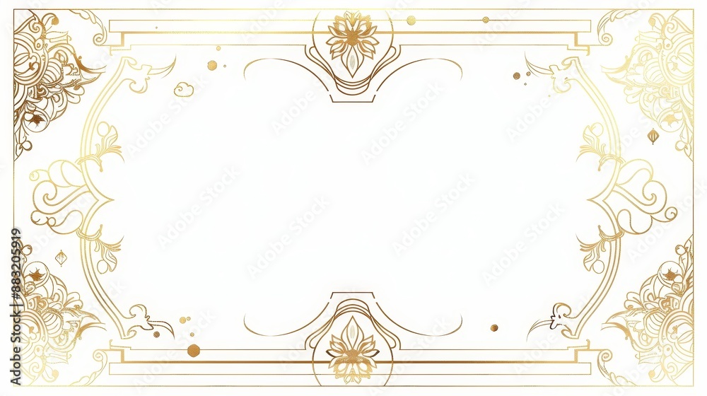 Gold frame with inverted rounded corner for web presentation ,thumbnail ...