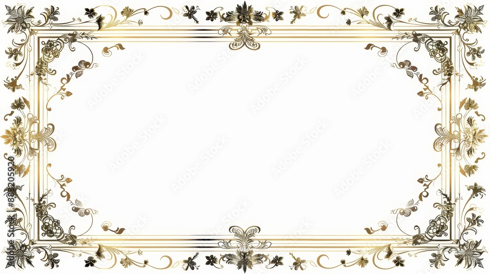 Gold frame with inverted rounded corner for web presentation ,thumbnail ...