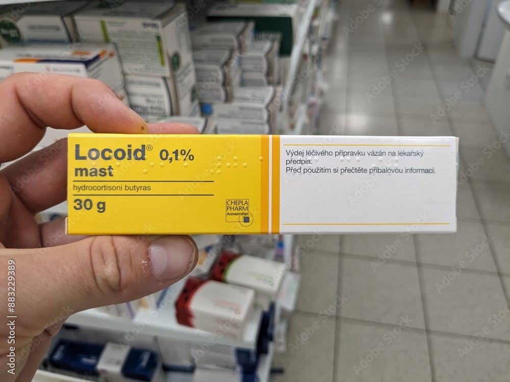 Prague, Czech Republic - July 10 2024: LOCOID box of medication with ...