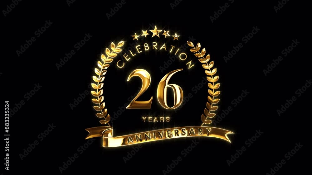Luxurious 26th Anniversary Celebration. Golden 26 Years Anniversary ...