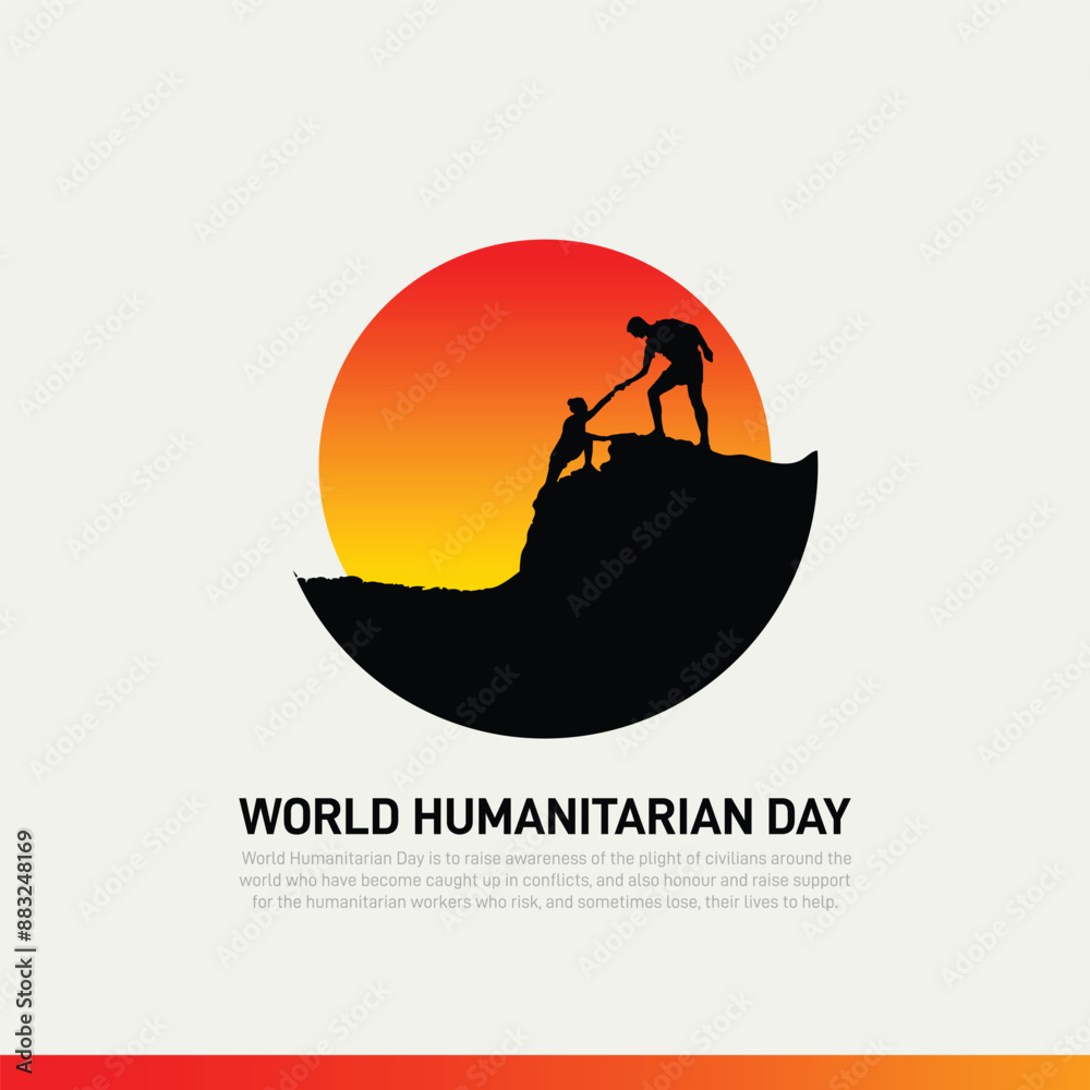world humanitarian day 2024. World Humanitarian Day creative banner ...