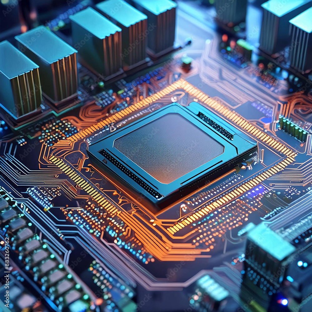 Semiconductor stock shown up close Stock Photo | Adobe Stock