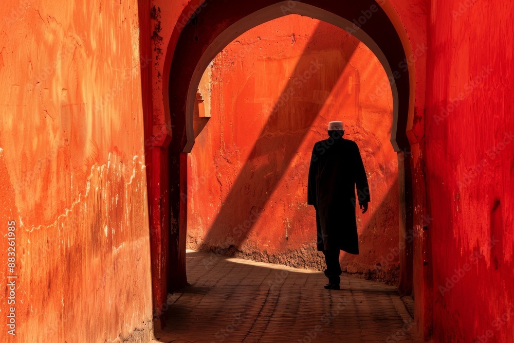 Mamluk era arched stones tunnel leading to Al-Muayyad Bimaristan ...
