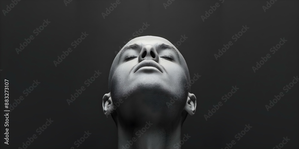 Black and white image of a mans head symbolizing bipolar disorder ...