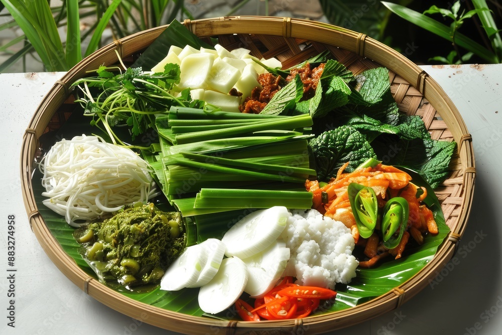 Ulam mahu awet muda made of banana heart, peanut butter, japanese ...