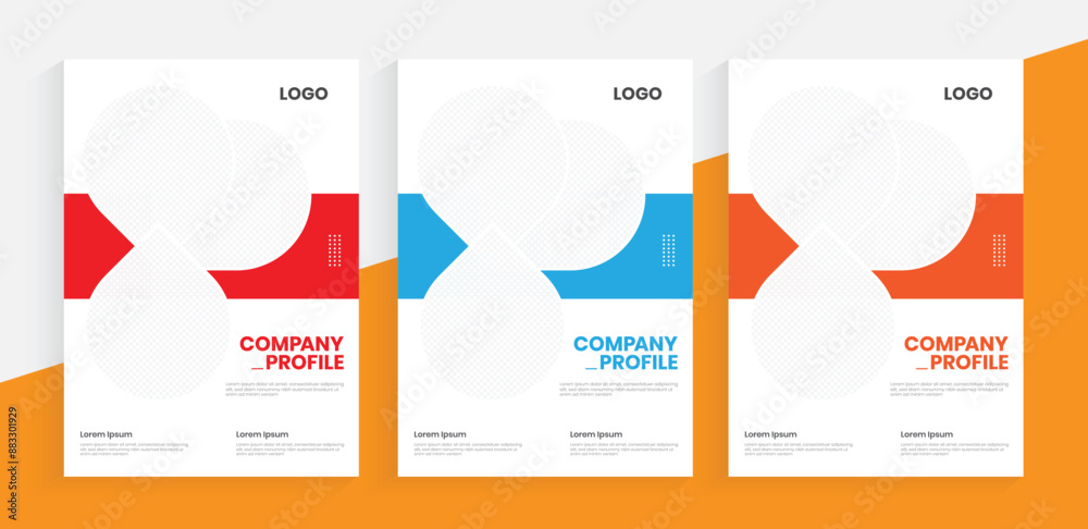 A4 Print brochure cover design, company profile front page design, book ...
