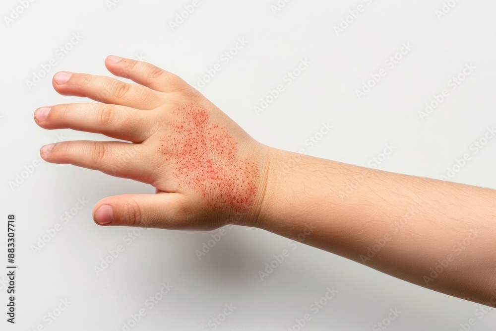 Children's hand with atopic dermatitis Dermatitis, diathesis, allergy ...