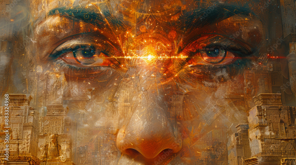 Ancient Oracle with Third Eye - Mystical and Spiritual Visionary Art ...