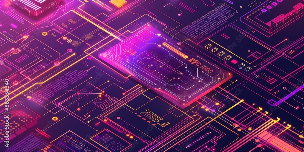 Conceptual Illustration Of Julia Programming Language On A Dynamic Purple Background With