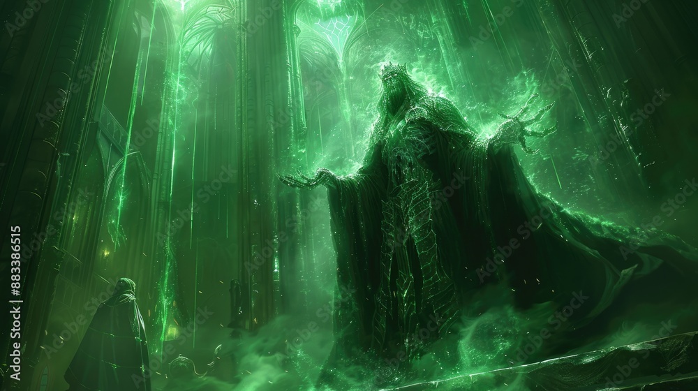 "Deep Within an Ancient Elven Tomb: The Lich King of the Undead" Stock ...