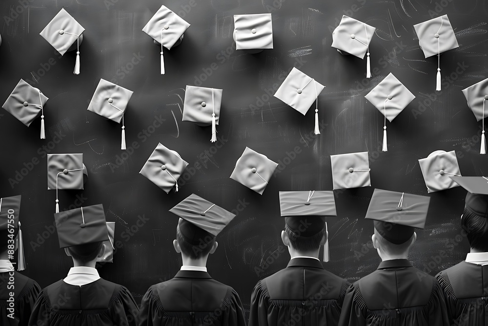 Inspirational graduation quotes on a chalkboard in a vintage style ...
