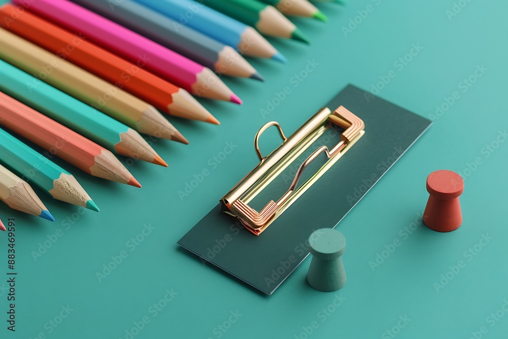 A graduation checklist on a clipboard in a minimalist style, captured ...