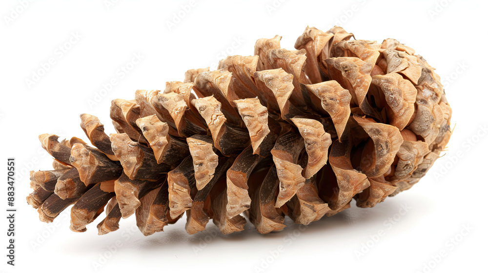 Pinecone Isolated on White Background, Natural Pine Cone, Botanical ...