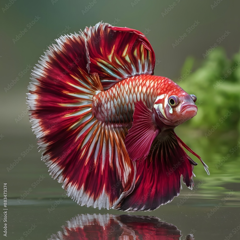 Multi color Siamese fighting fish ( Rosetail )(halfmoon),fighting fish ...