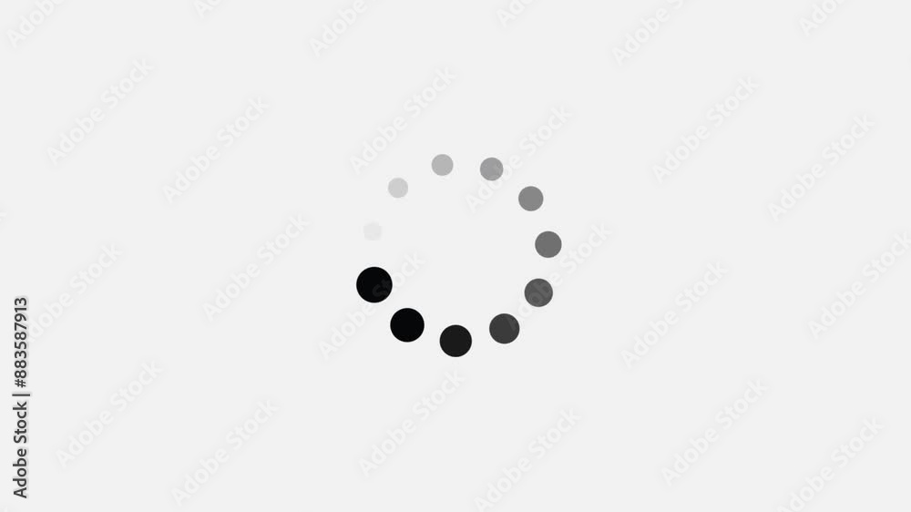 Loading Circle, video. Download progress, Circle Loading icon loop out animation with dark ...