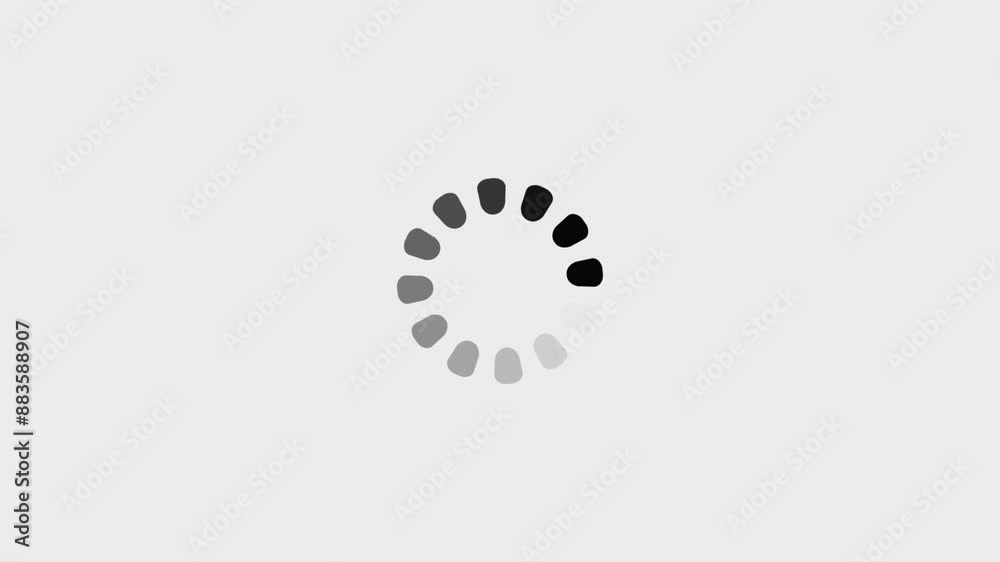 Loading Animation Icon on Transparent Background. Download Progress, loading animated dots black ...