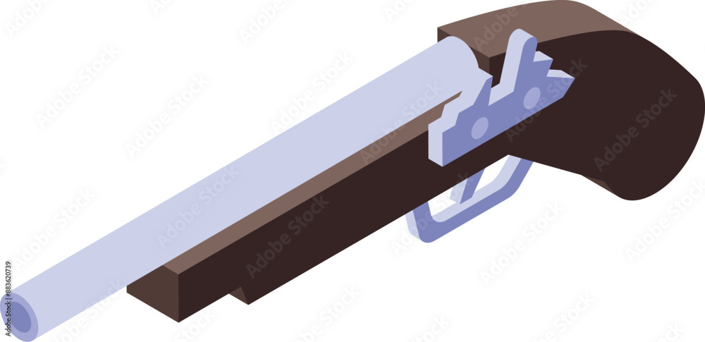 Poster Old musket rifle is laying, representing history and warfare ...