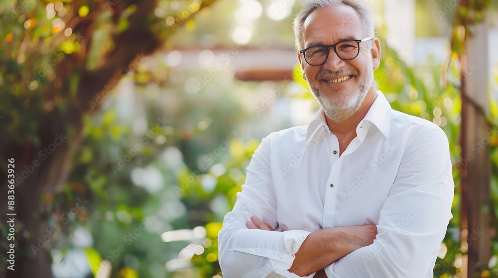 Confident happy mature older business man leader smiling middle aged ...