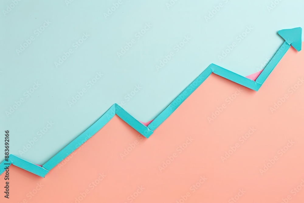 ascending line graph illustrates patient investment strategy soft ...