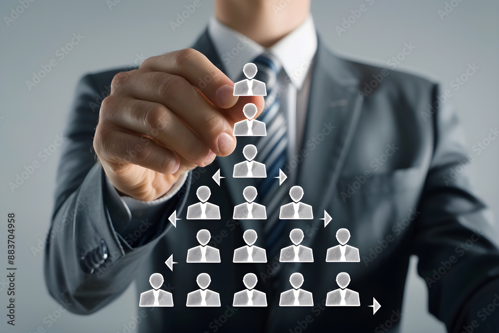 Visual Representation of Business Hierarchy Illustrating Levels of ...