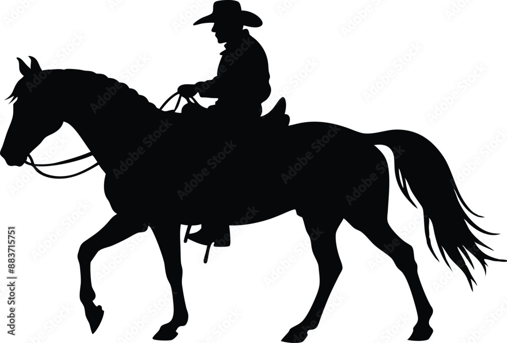 cowboy and horse running silhouettes , cowboy riding a running horse ...