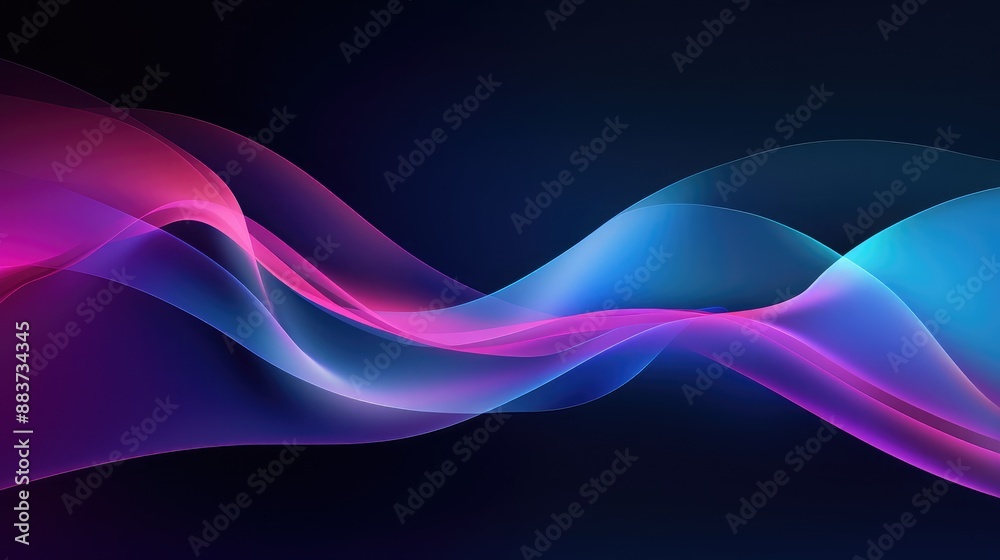 Wave vector element with abstract lines for website banner and brochure ...