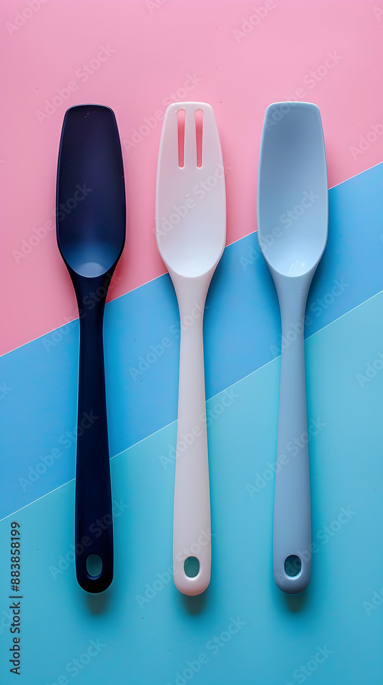 Lab Spatulas with Certificate and ISO Badge on Dreamy Background for ...