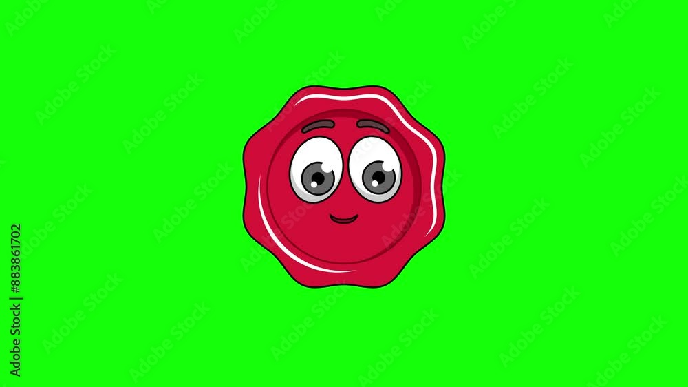 sealing wax cartoon character with a saluting face, emoji emoticon ...