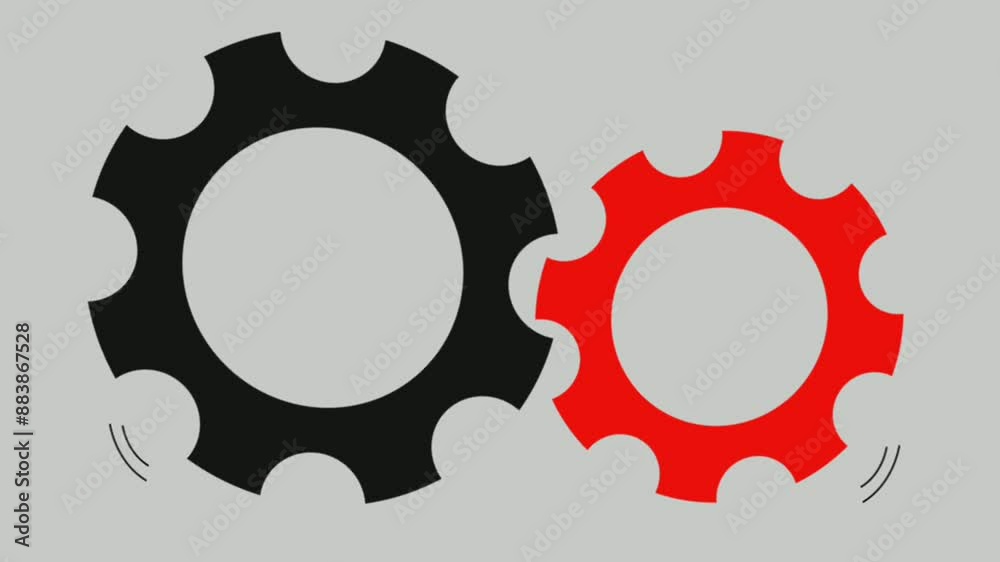 Motion. gear spinning icons. Cartoon gear animation. Animated video of ...