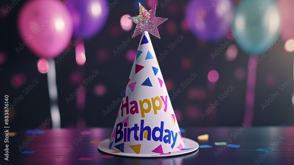 Birthday Hat A fun, colorful birthday hat or crown with Happy Birthday ...