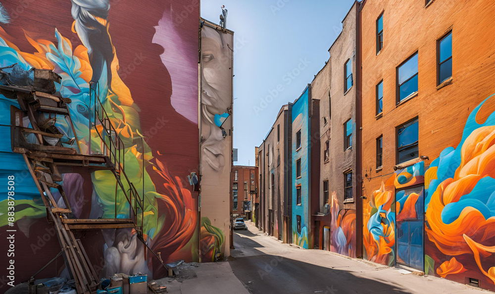 Versatile Muralist Transforms Drab Walls into Living Canvases. Daylight ...