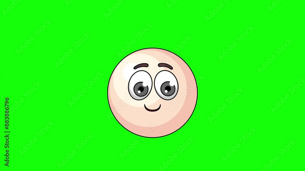 pearl cartoon with a smiling face with heart eyes, emoji emoticon ...
